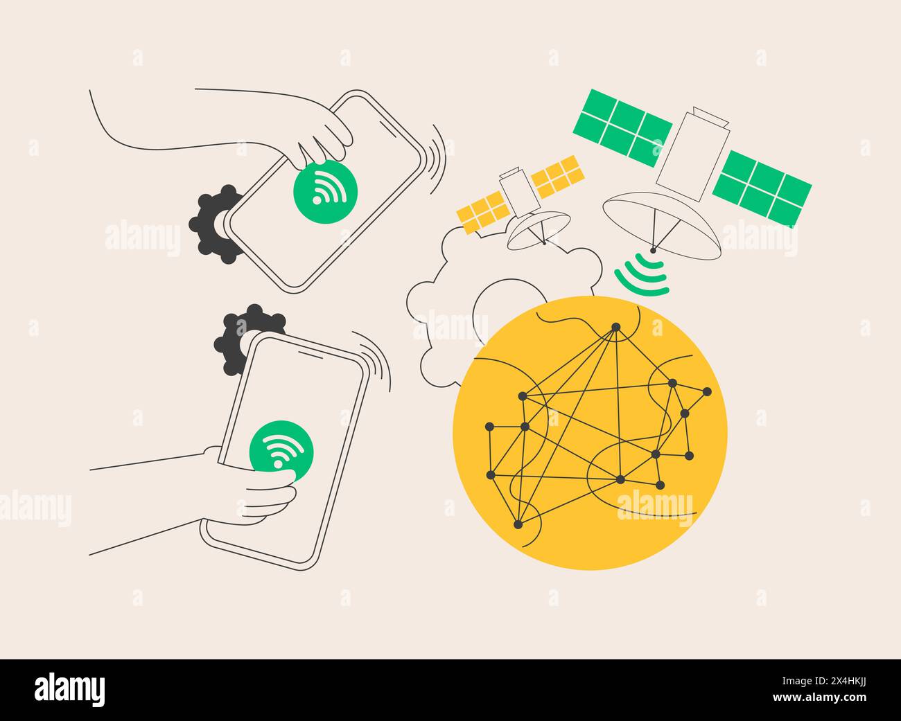 Global web connection abstract concept vector illustration Stock Vector ...