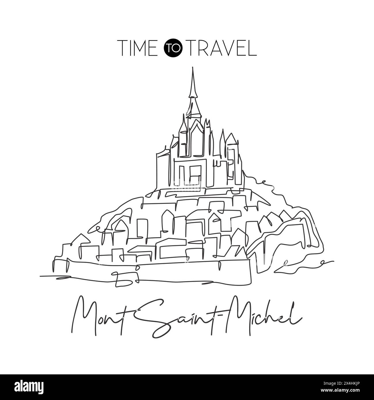 Mont Saint Michel Map Wall Poster Mont Saint Michel, France
