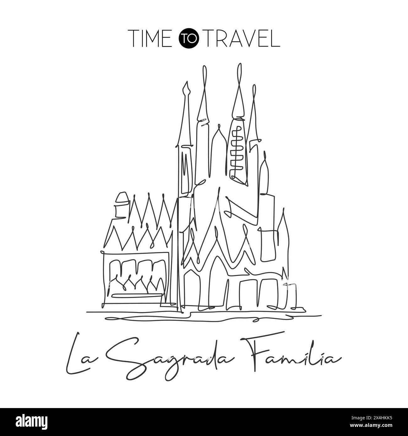 Depok, Indonesia - August 7, 2019: Single continuous line drawing of ...