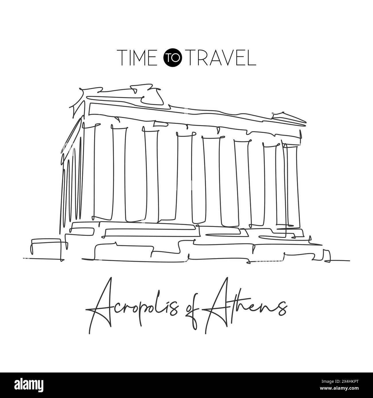 In athens old architecture Stock Vector Images - Alamy