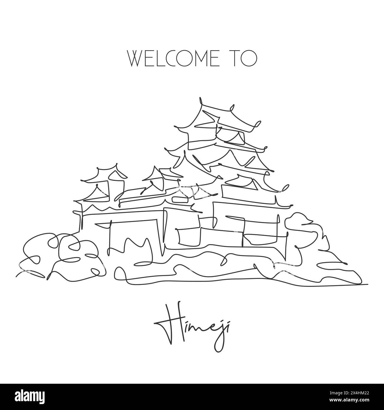 Japan ancient castle Stock Vector Images - Alamy
