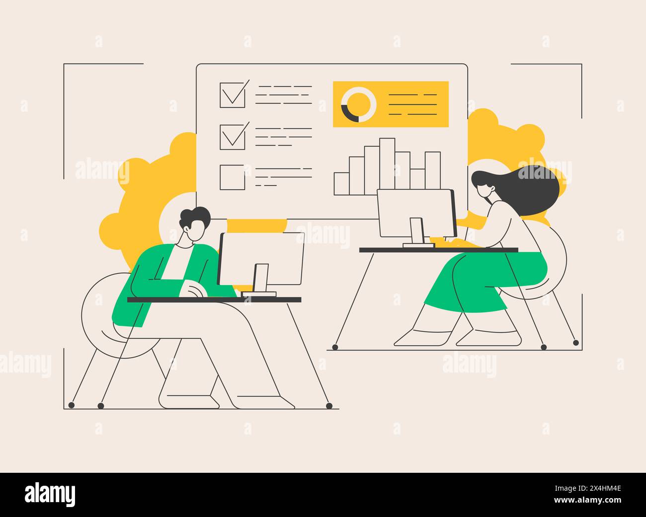 Computer Lab abstract concept vector illustration Stock Vector Image ...