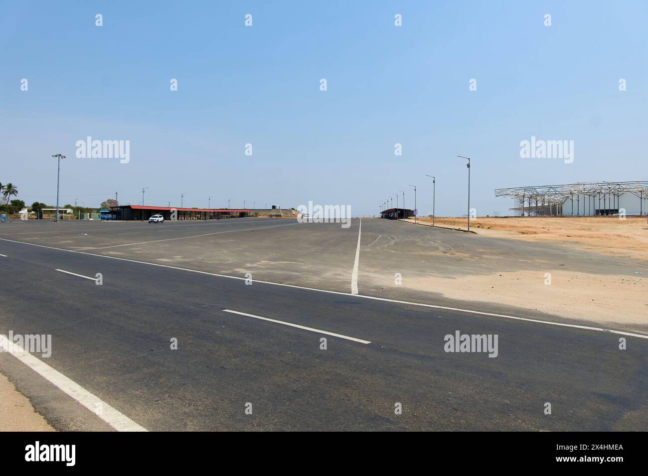 photorealistic image of a new bus stand under construction in Erode ...