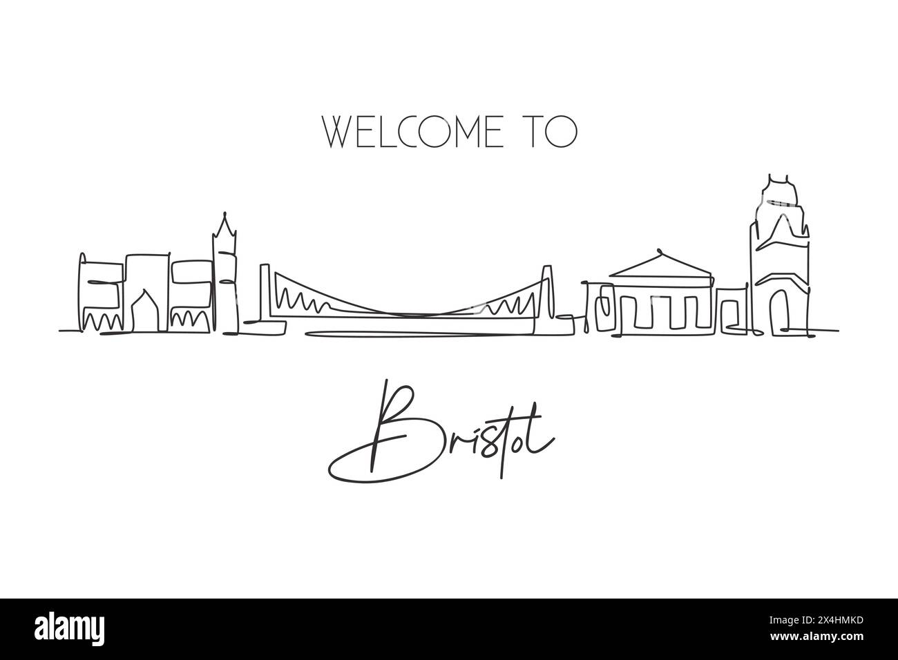 Bristol city clifton suspension bridge Stock Vector Images - Alamy