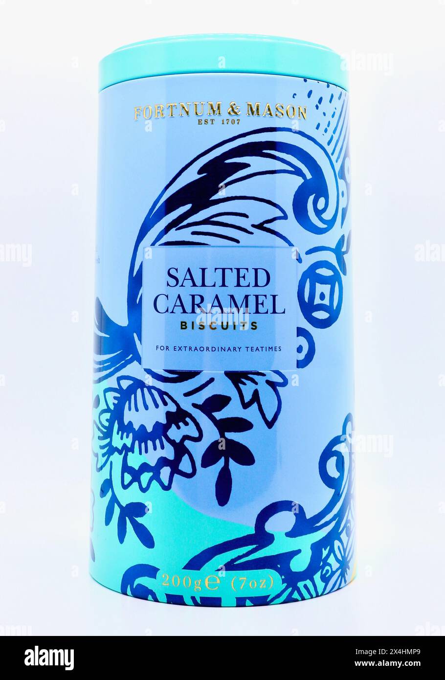 Photo of a tube tin of salted caramel biscuits from Fortnum & Mason ...