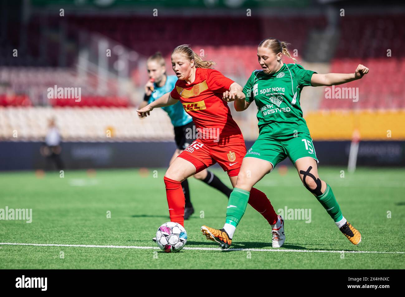 Farum, Denmark. 27th, April 2024. Frederikke Holmberg (32) of FC ...