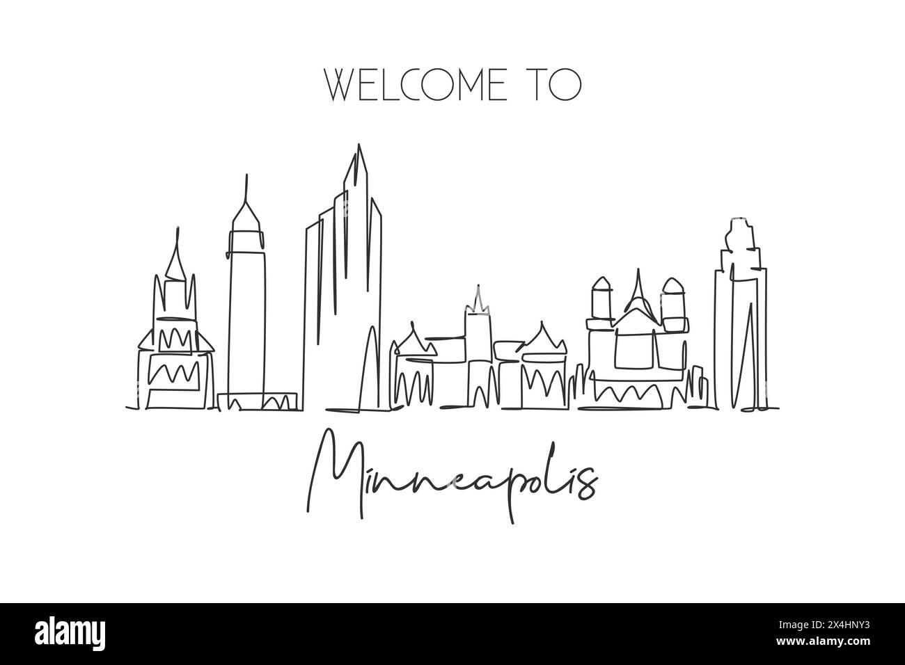 Downtown minneapolis street view Stock Vector Images - Alamy