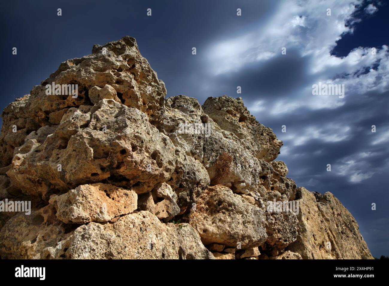 Malta Island, Gozo, the ruins of Ggantija Temples (3600-3000 BC), the ...