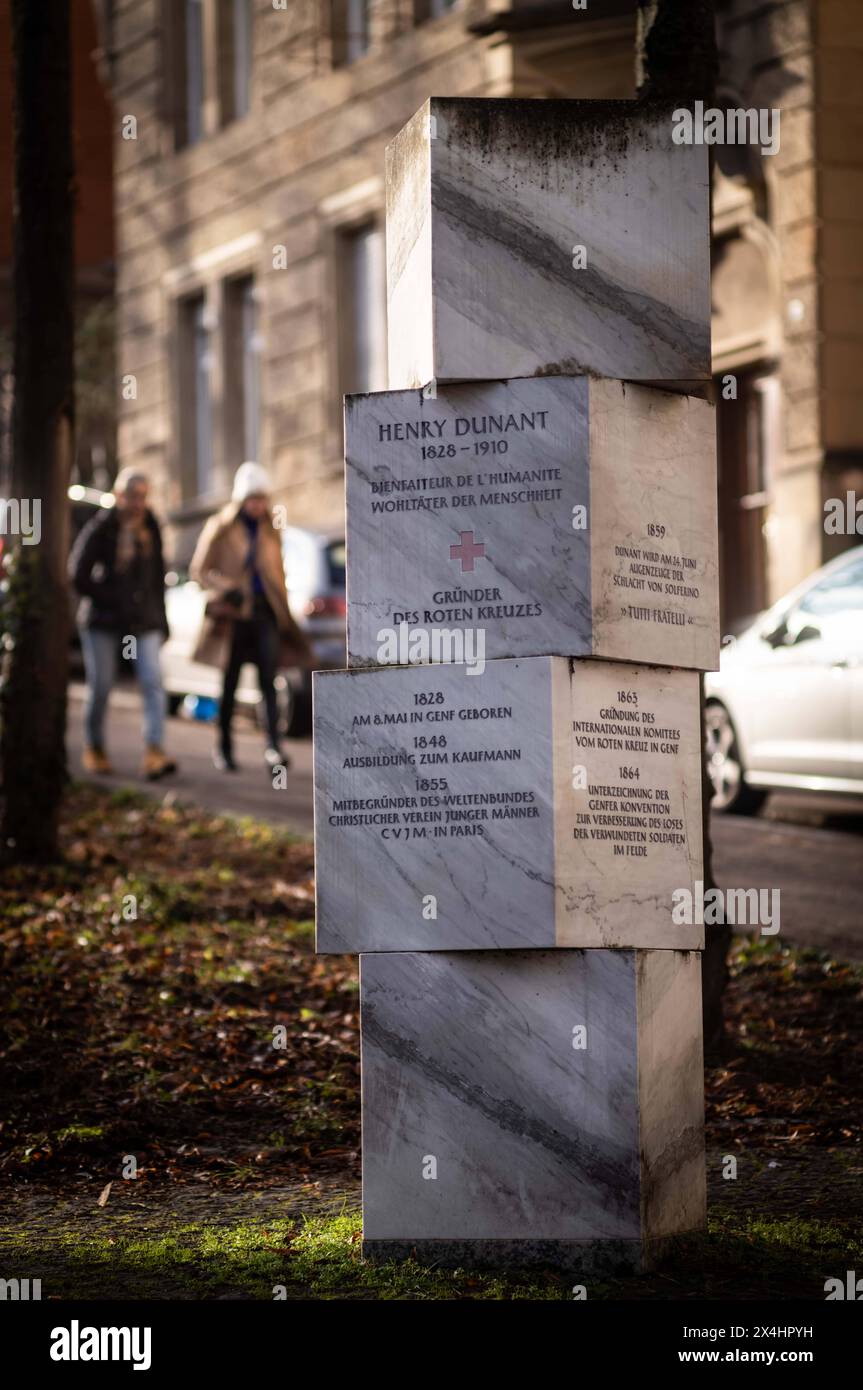 Stele Herny Dunant 20231219 Hasenbergsteige 10 Denkmal Zum 100 ...