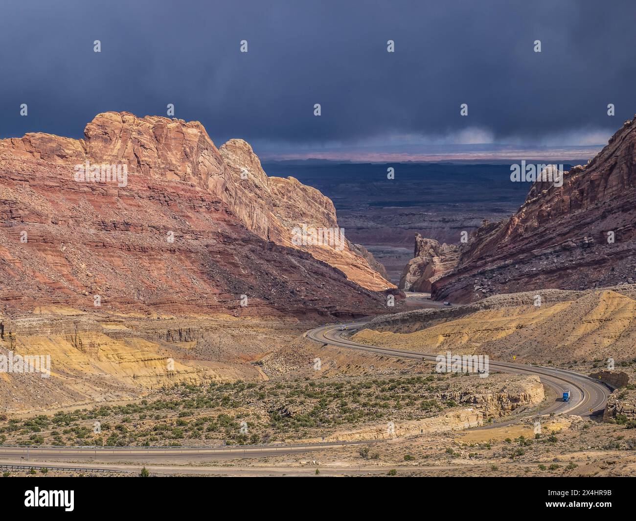 View from Spotted Wolf Overlook off Interstate 70, San Rafael Swell ...