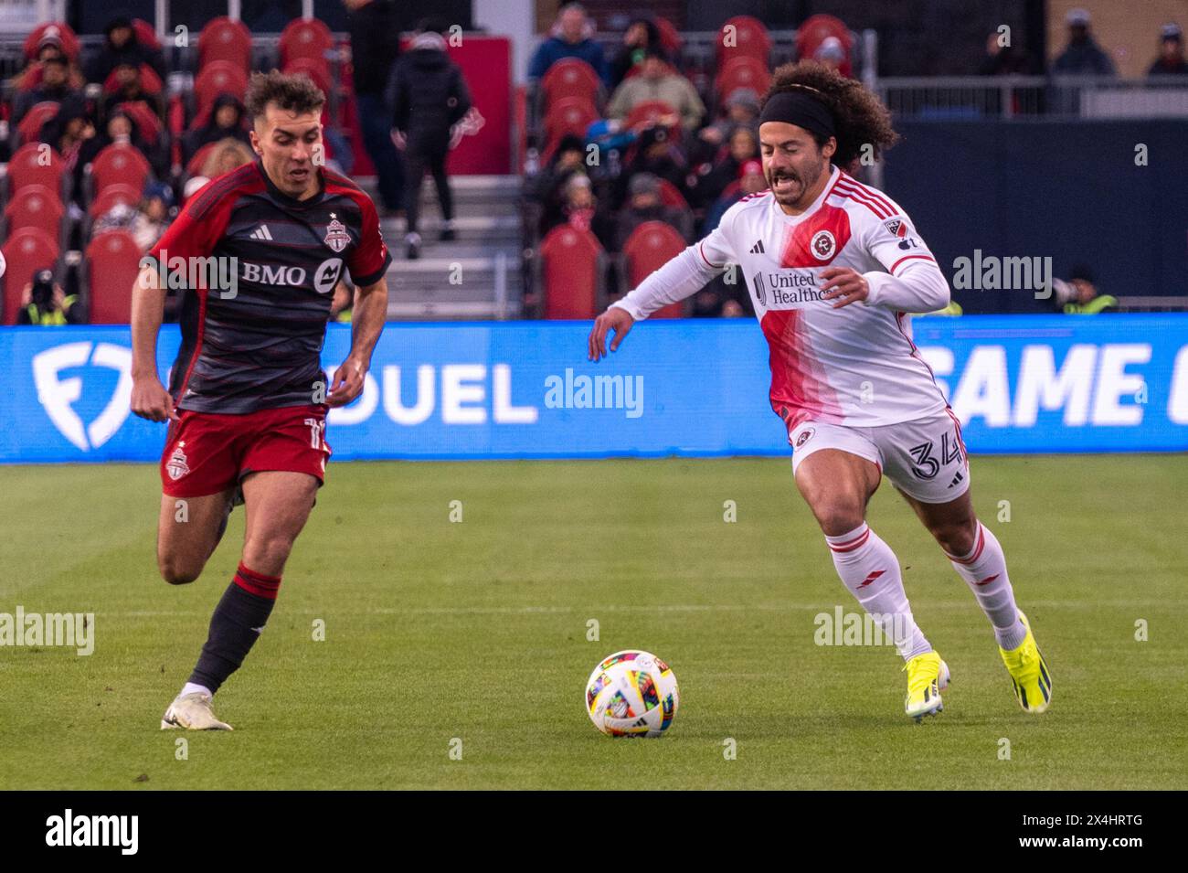 Toronto, ON, Canada - April 20, 2024: Ryan Spaulding #34 defender of ...