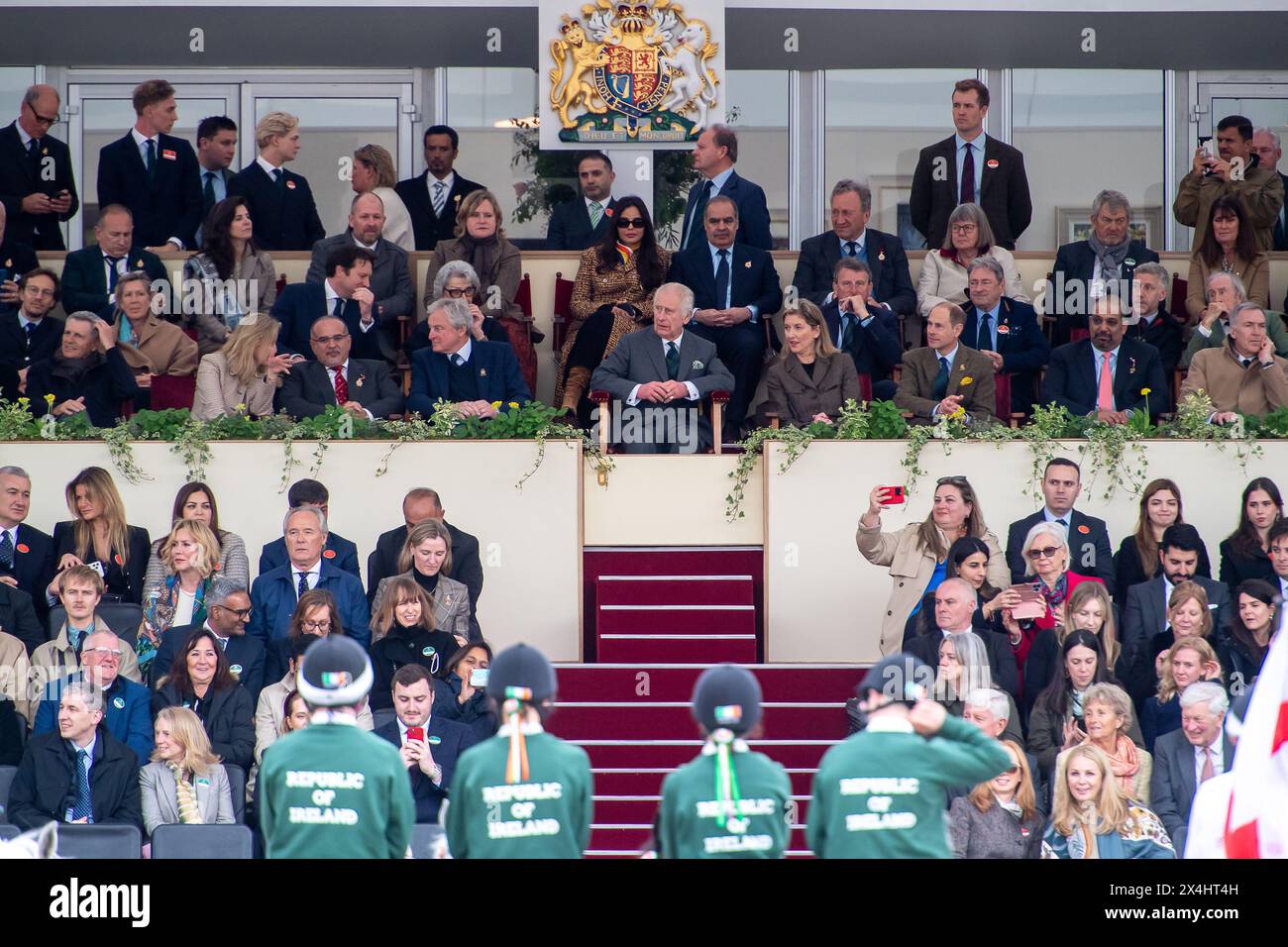 Windsor, Berkshire, UK. 3rd May, 2024. His Majesty The King enjoying watching the DAKS Pony Club ...