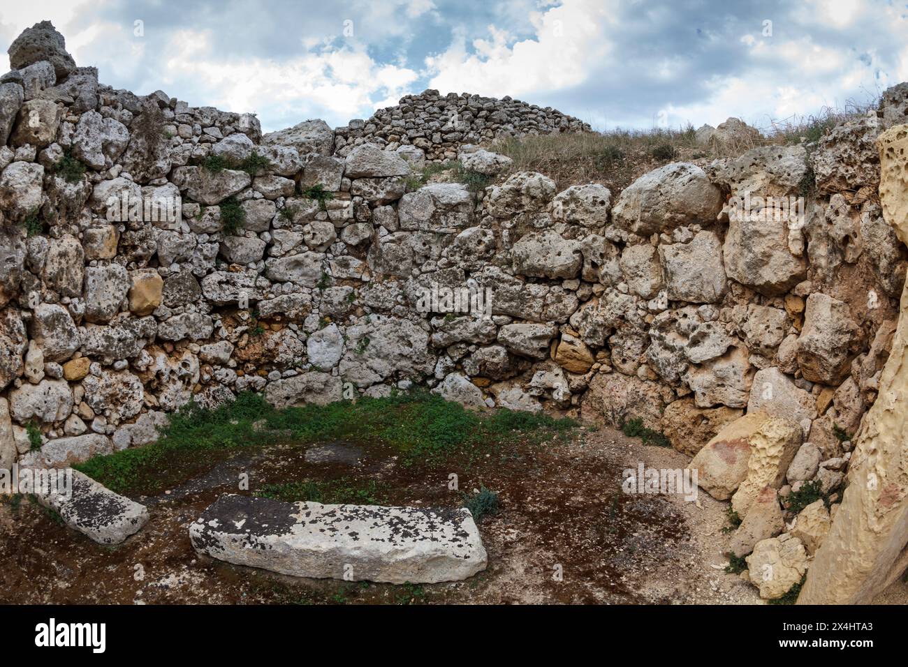 Malta Island, Gozo, the ruins of Ggantija Temples (3600-3000 BC), the ...