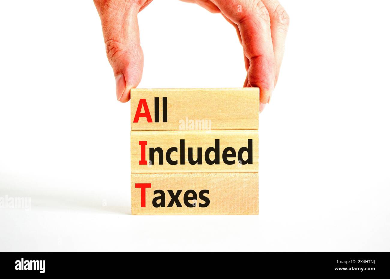 AIT All included taxes symbol. Concept words AIT All included taxes on ...