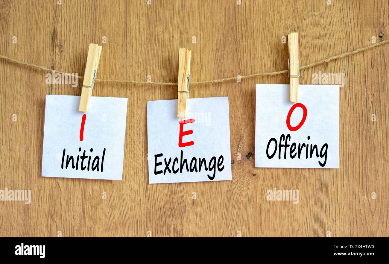 IEO initial exchange offering symbol. Concept words IEO initial ...