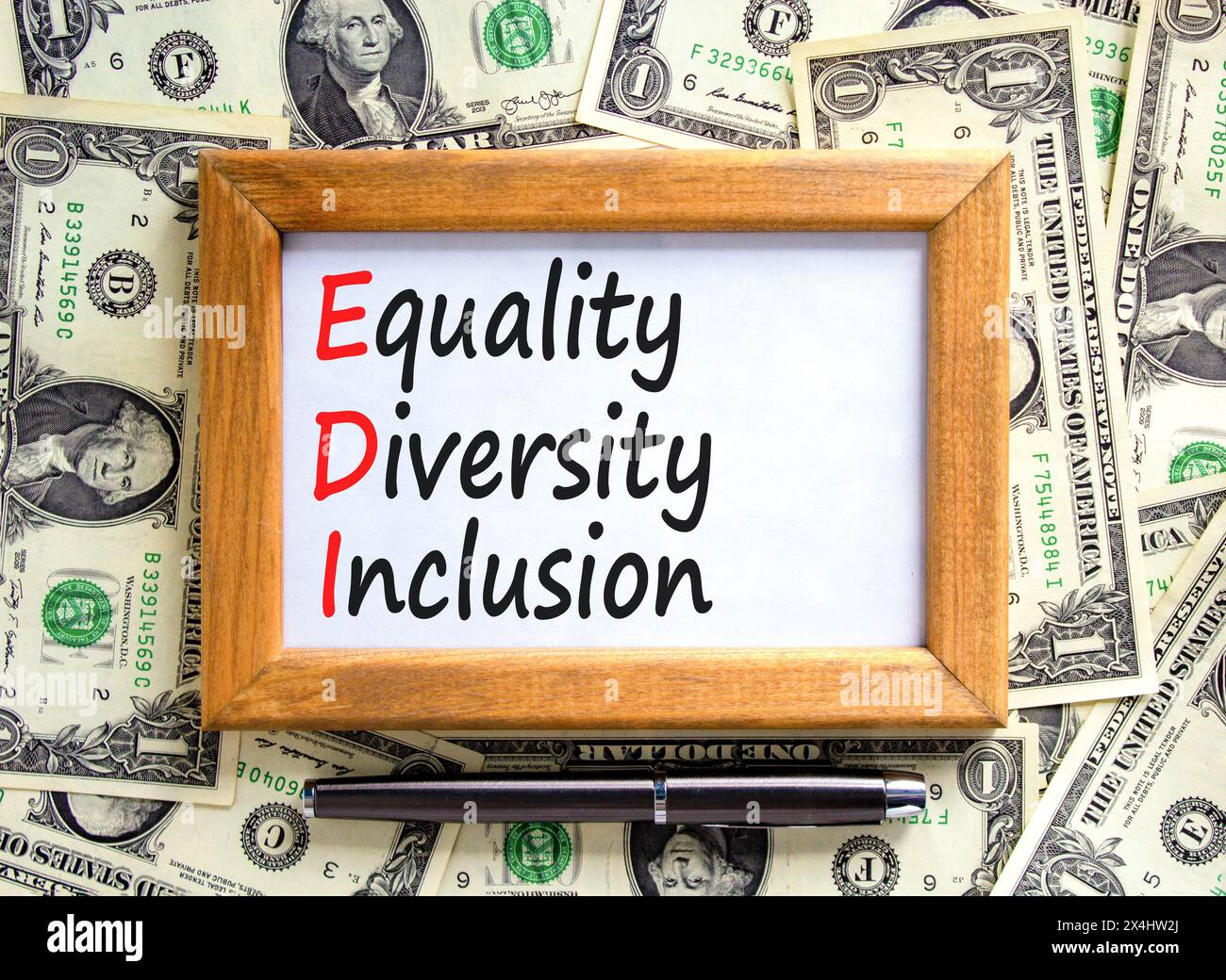 EDI equality diversity inclusion symbol. Concept words EDI equality diversity inclusion on ...