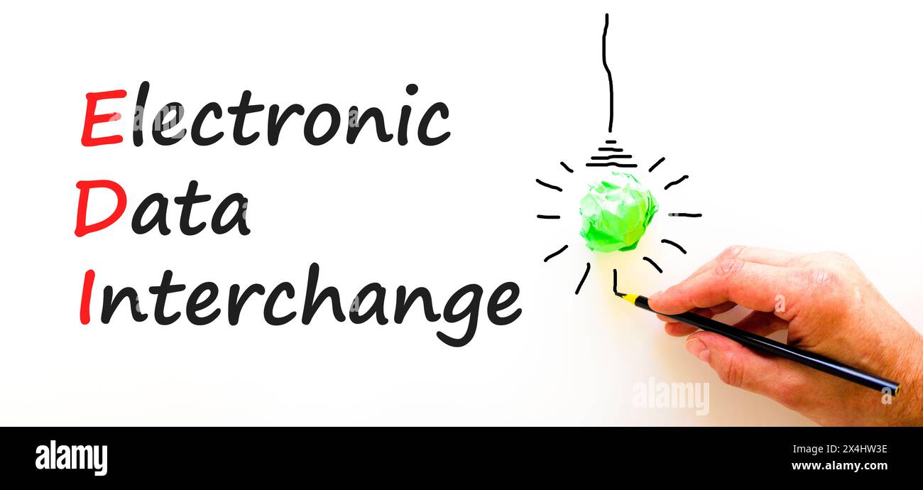 EDI electronic data interchange symbol. Concept words EDI electronic ...