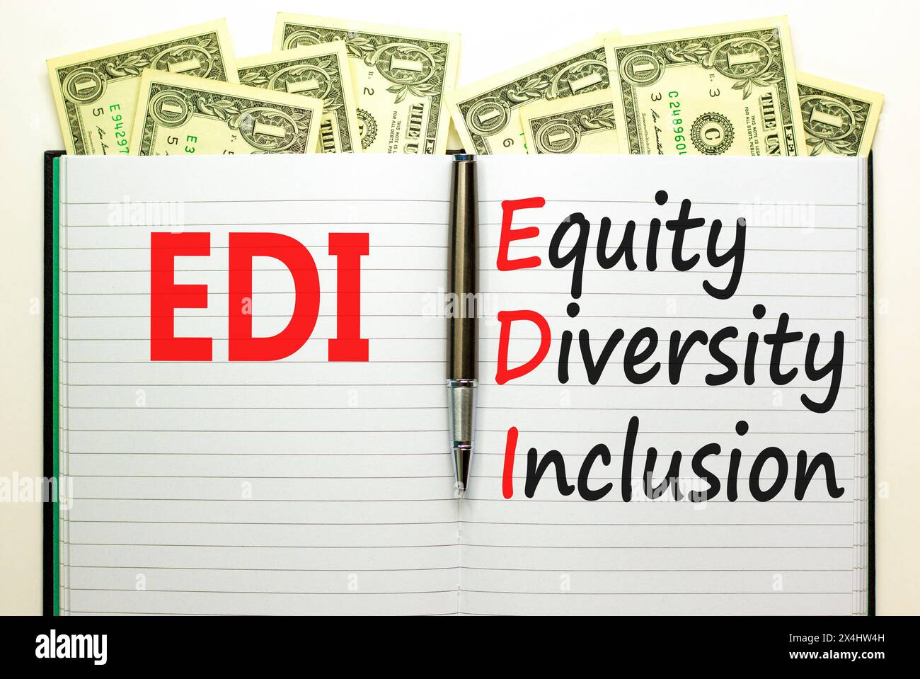 EDI equity diversity inclusion symbol. Concept words EDI equity ...