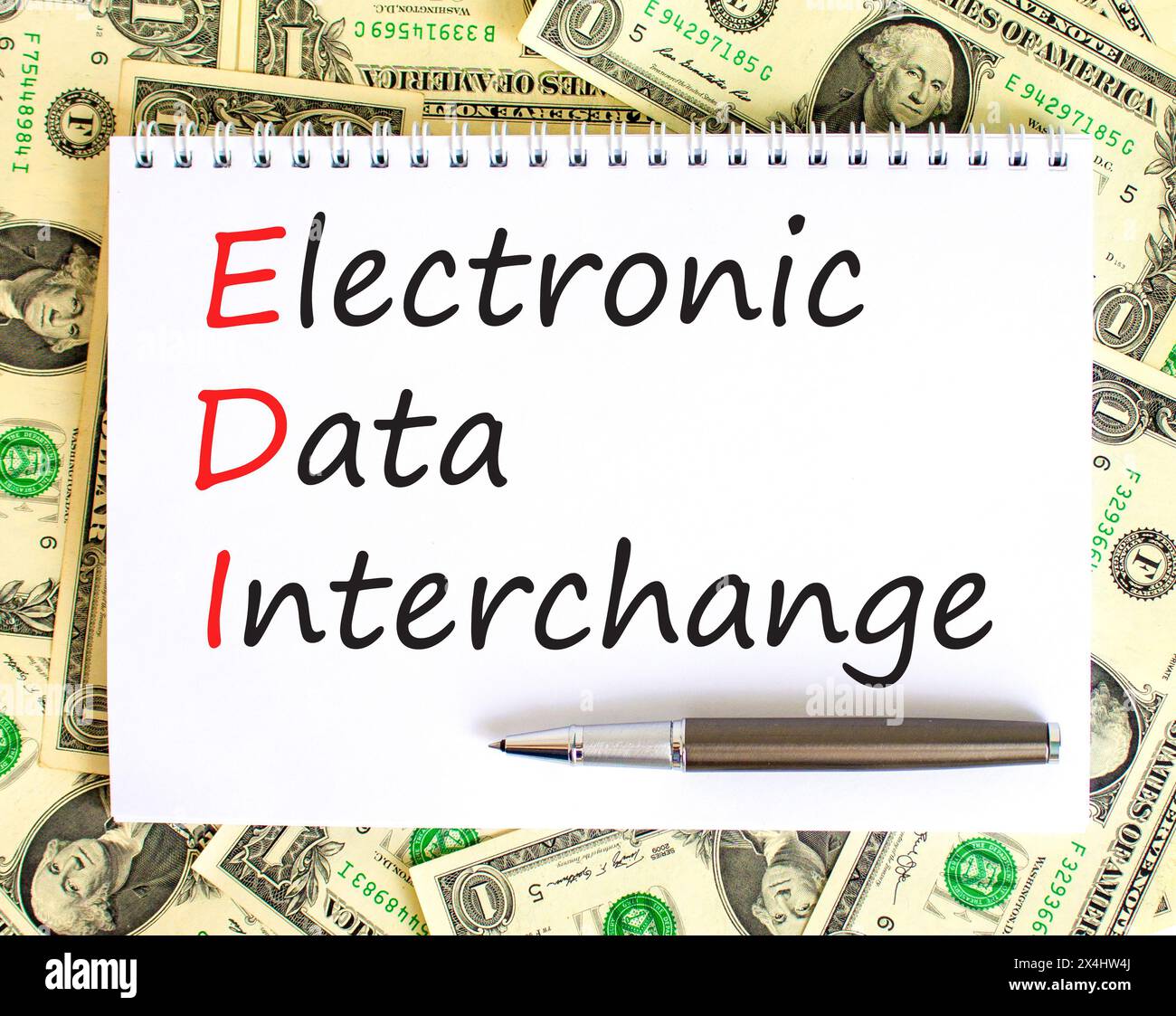 EDI electronic data interchange symbol. Concept words EDI electronic ...