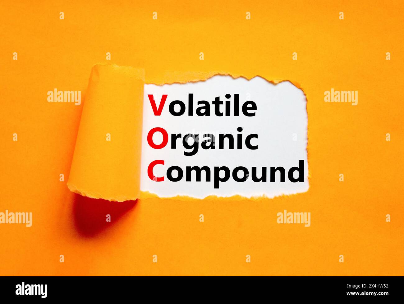 VOC volatile organic compound symbol. Concept words VOC volatile ...