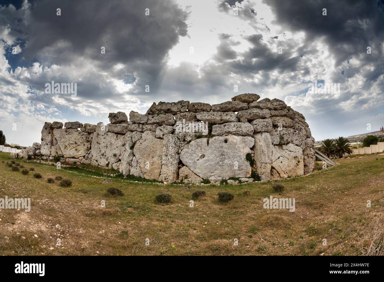 Malta Island, Gozo, the ruins of Ggantija Temples (3600-3000 BC), the ...