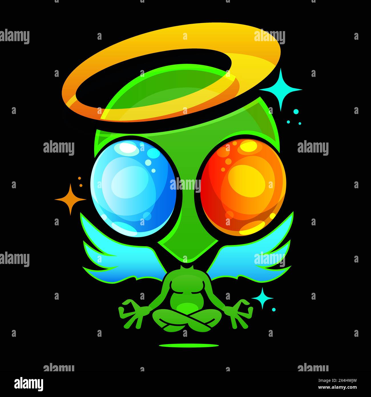 Alien yoga Stock Vector Images - Alamy
