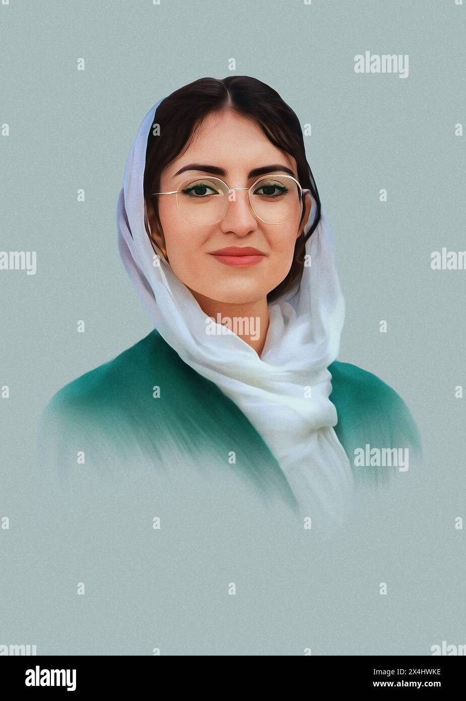 Digital Portrait Art work Stock Photo - Alamy