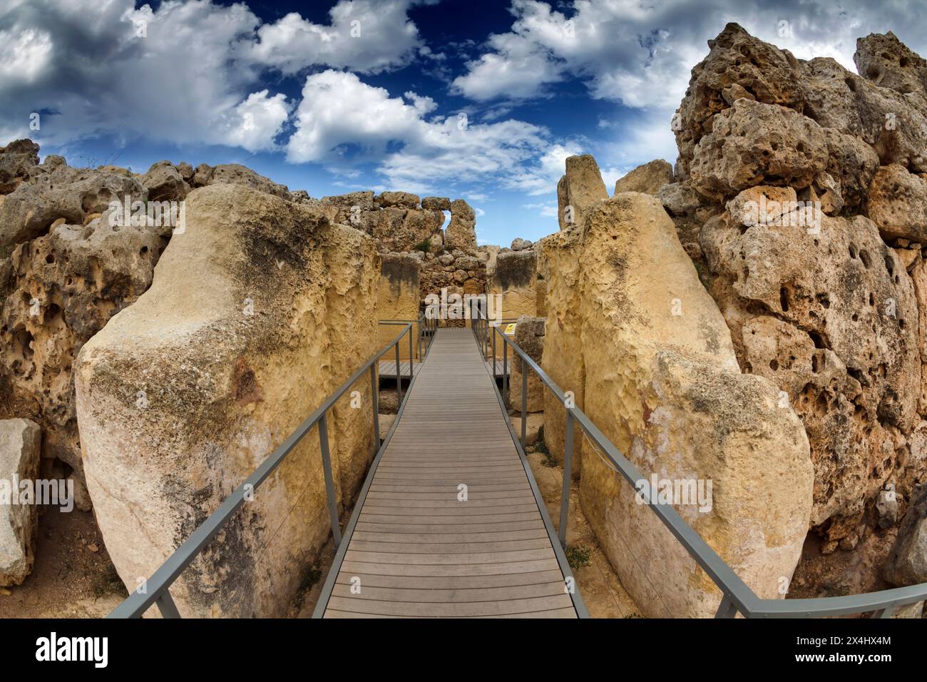Malta Island, Gozo, the ruins of Ggantija Temples (3600-3000 BC), the ...