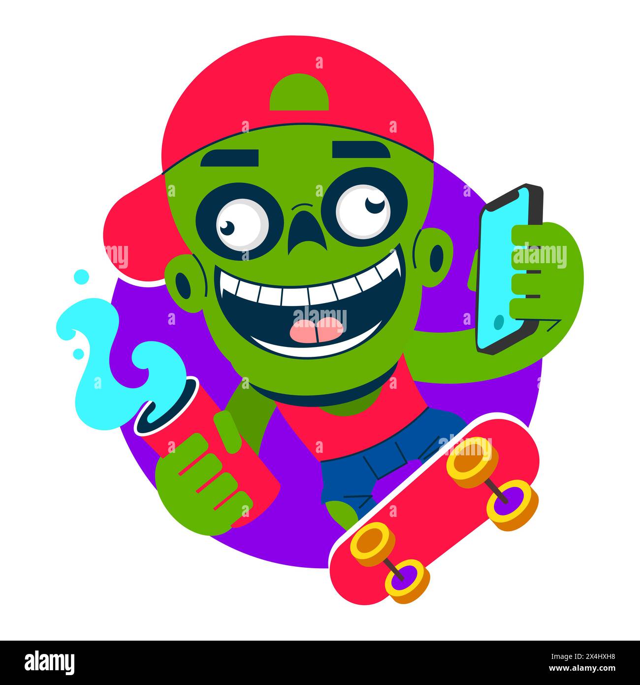 Brain worm illustration hi-res stock photography and images - Alamy