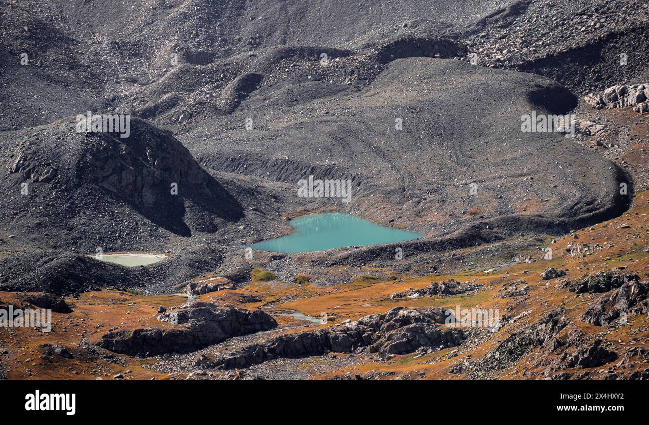 Heart-shaped lake, Tien Shan High Mountains, Ala-Kul Lake, Ak-Su ...