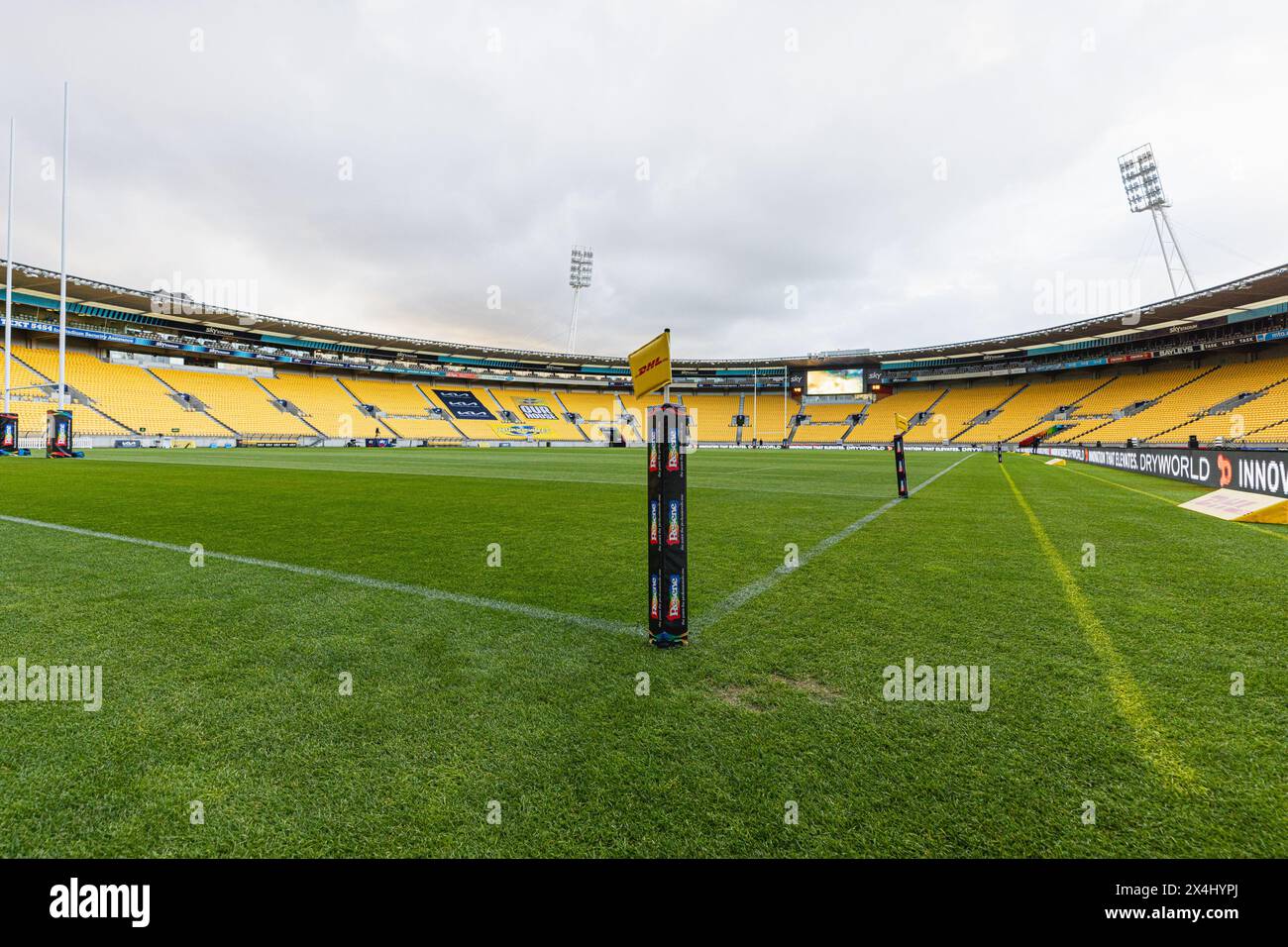 Wellington, New Zealand, 3 May, 2024. A general view of the Sky Stadium ...
