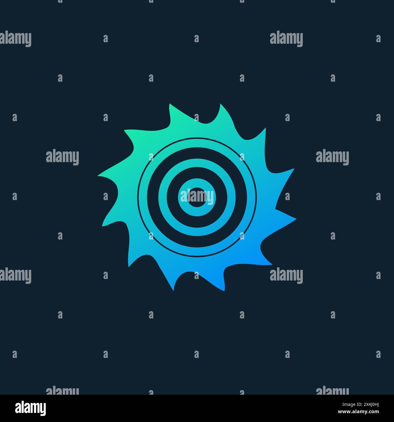 Circular saw blade logo design template. Stock vector illustration ...