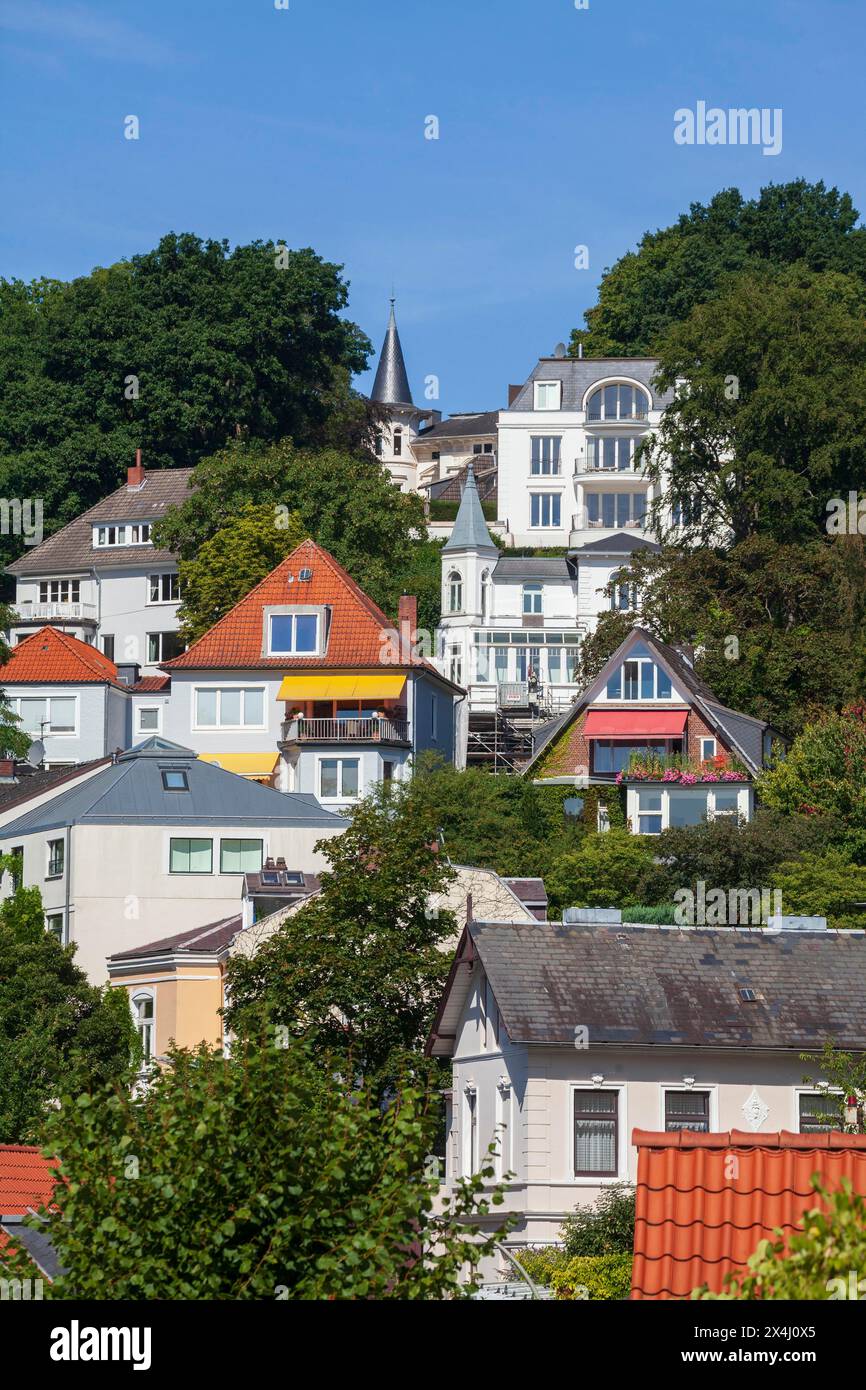 Villas in the Treppenviertel, residential building, Blankenese district ...