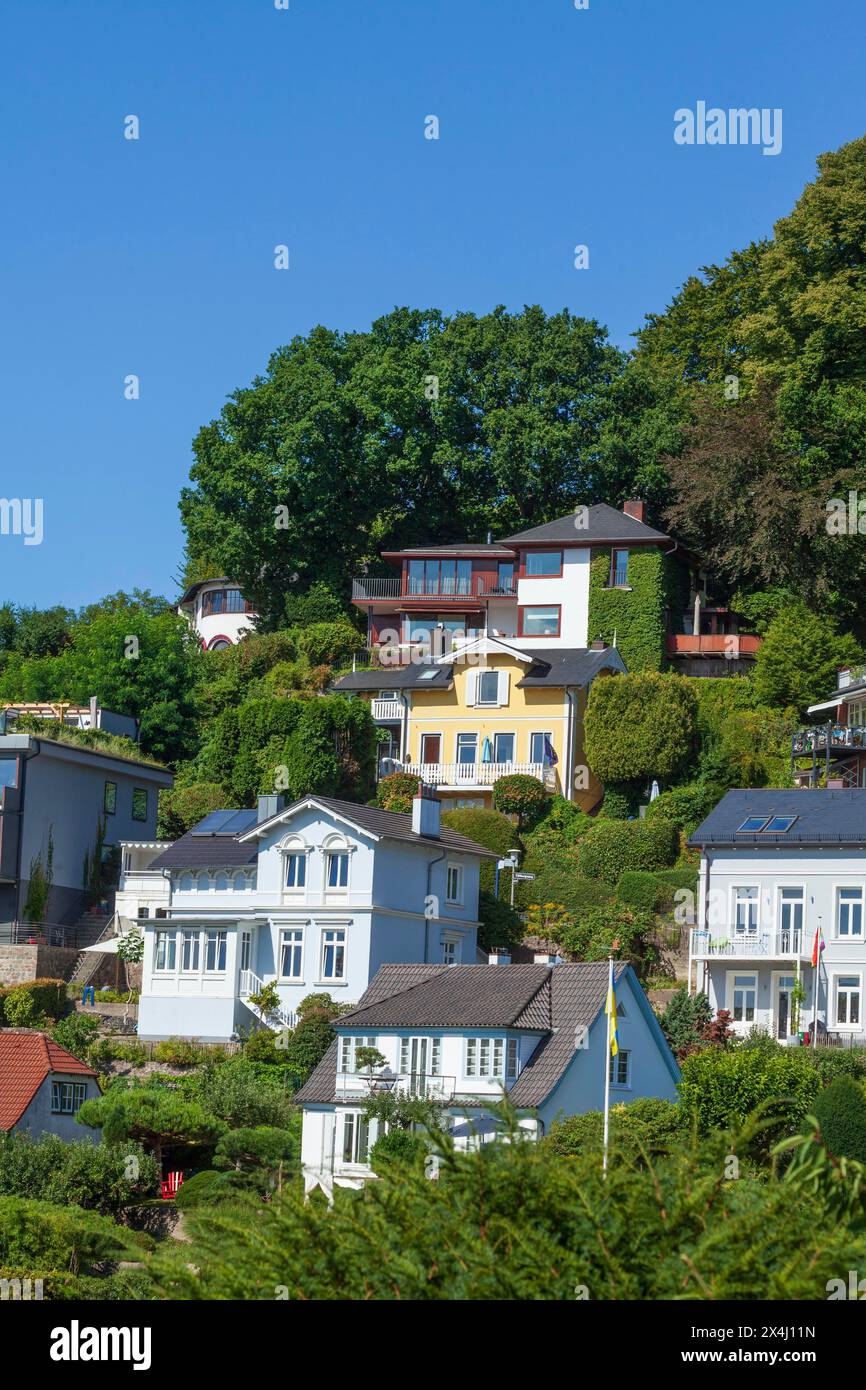 Villas in the Treppenviertel, residential building, Blankenese district ...