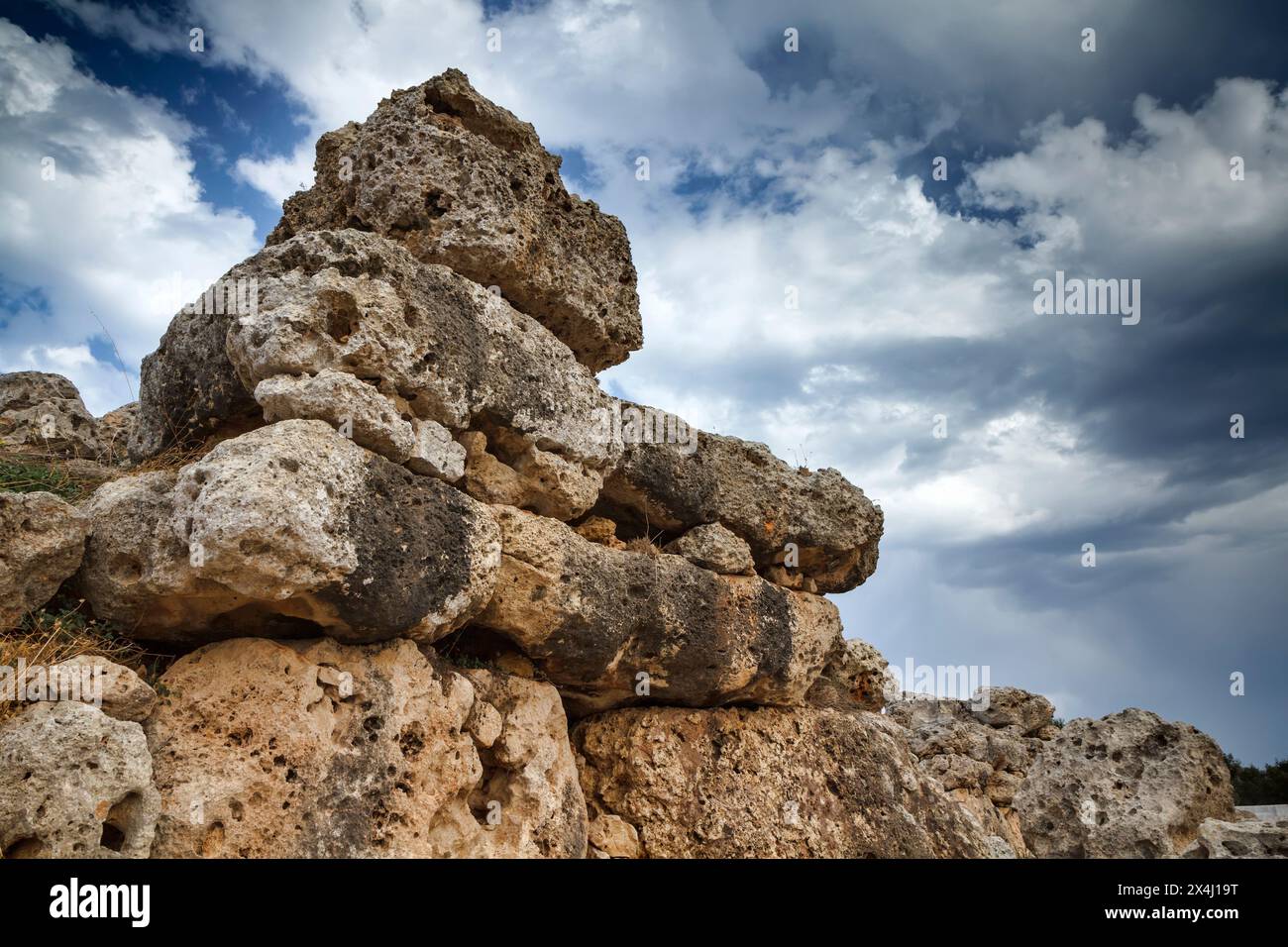Malta Island, Gozo, the ruins of Ggantija Temples (3600-3000 BC), the ...