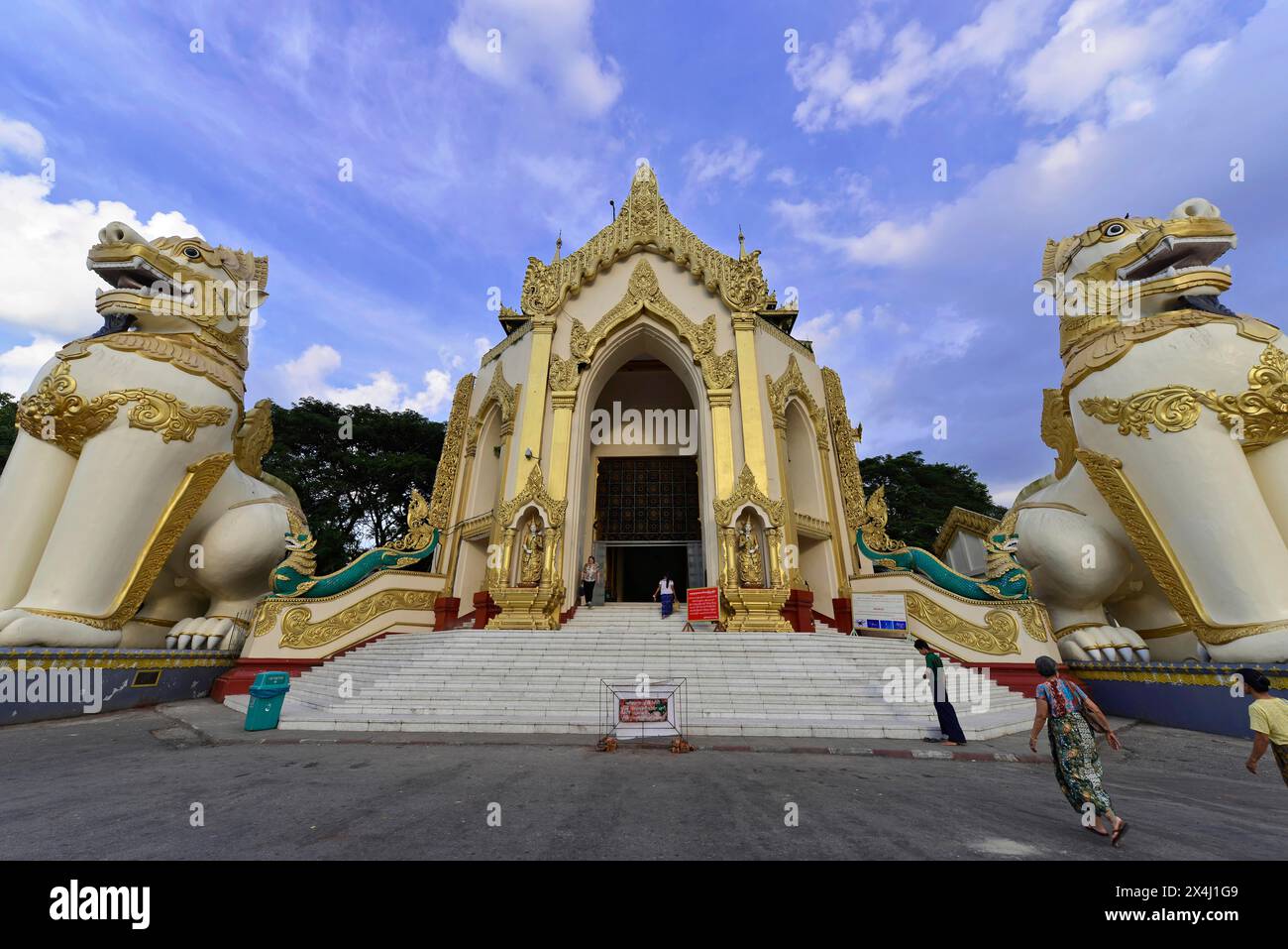 Entrance area, Shwedagon Pagoda, Yangon, Myanmar, Asia, Impressive ...