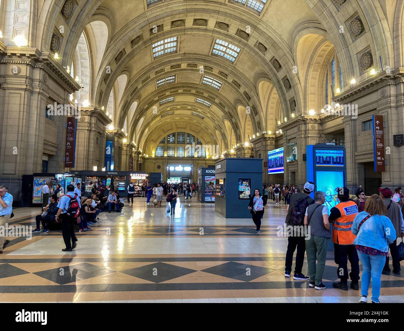 Impressive architecture at Constitucion railway station in Buenos Aires ...