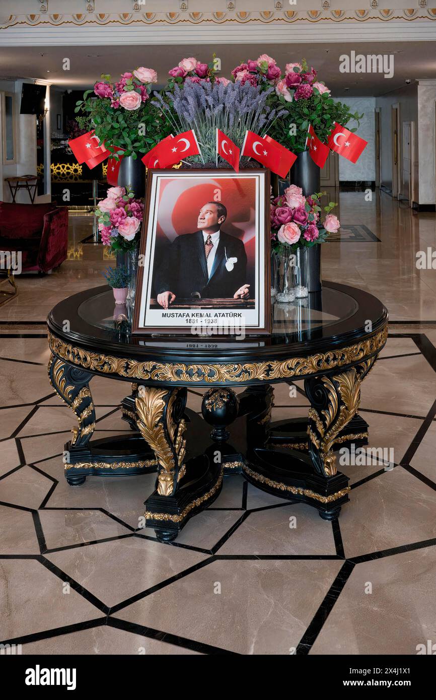 Portrait of Mustapha Kemal Ataturk founder of the Turkish Republic ...