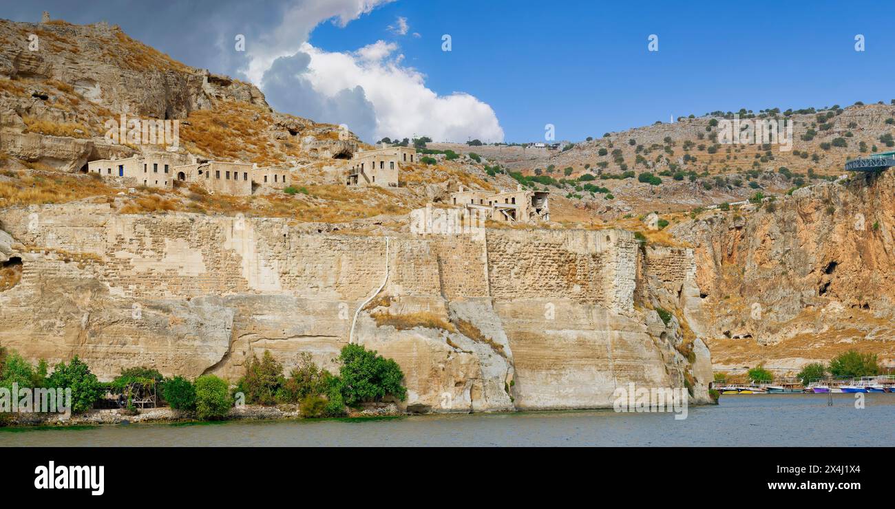 Rumkale roman fortress and the Gran Terras, Halfeti, Turkey Stock Photo ...