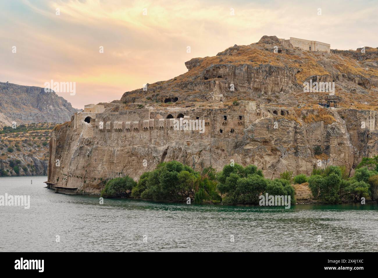 Rumkale roman fortress on the Euphrates River, Halfeti, Turkey Stock ...
