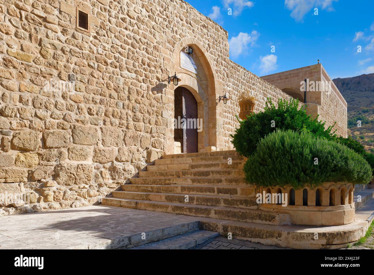 Entrance to Saint Ananias Monastery known as Deyrulzafaran or Saffron ...