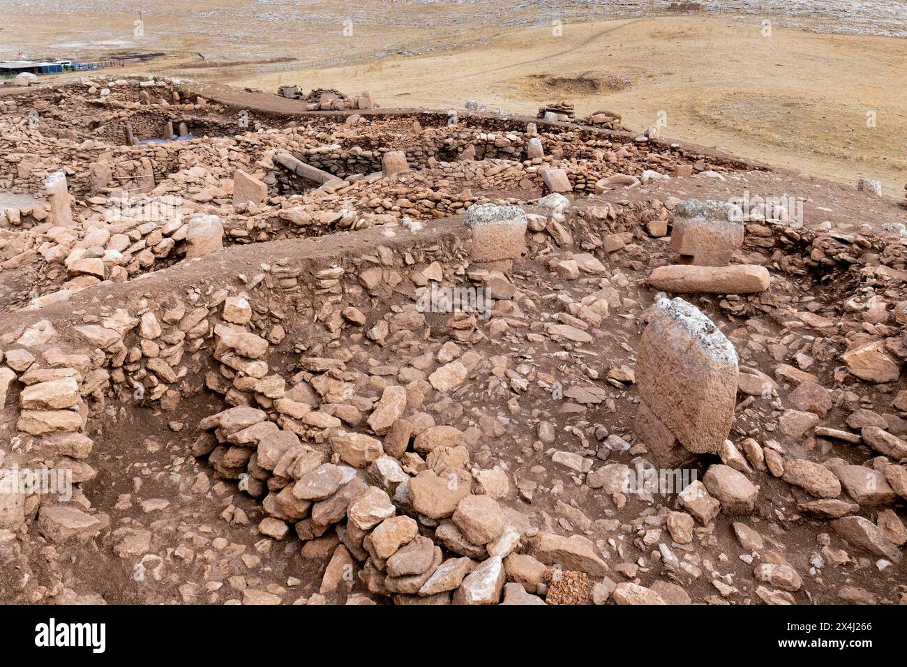 Neolithic archaeological site of Karahan Tepe, Circular stone structure ...