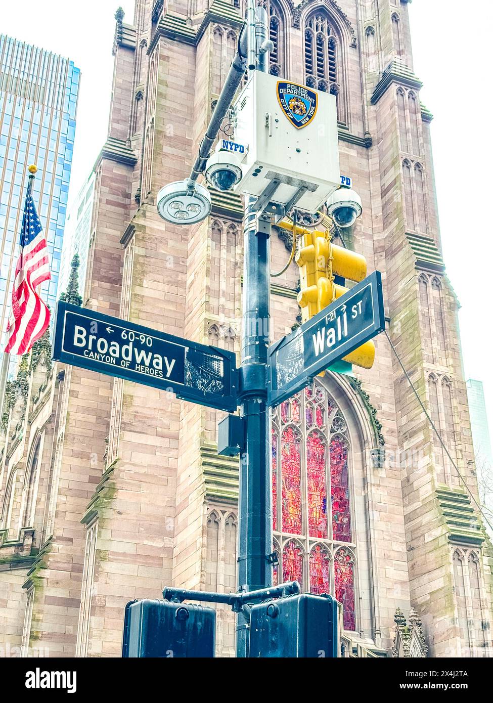 Corner of Broadway and Wall St., Lower Manhattan, New York City Stock ...