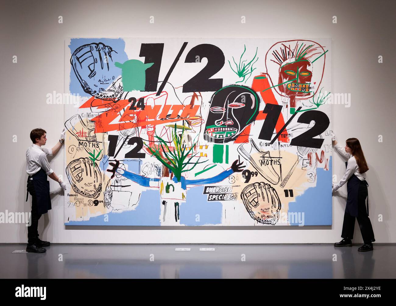 Jean Michel Basquiat Andy Warhol Basquiat X Warhol. Painting Four