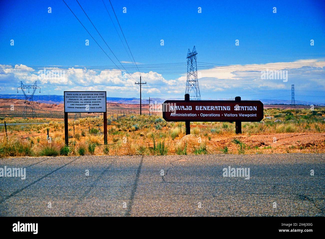 Navajo National Monument, sign for memorial site and archaeological ...