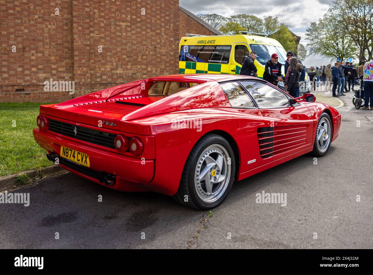 1996 Ferrari Testarossa, on display at the April Scramble held at the ...