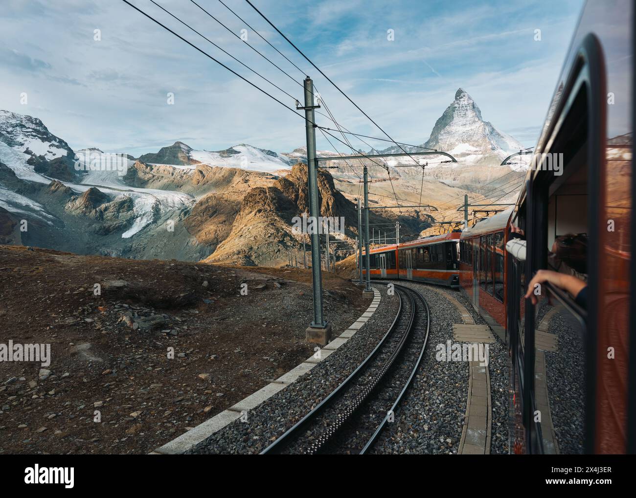 Beautiful view of Matterhorn mountain and the train ride up to ...