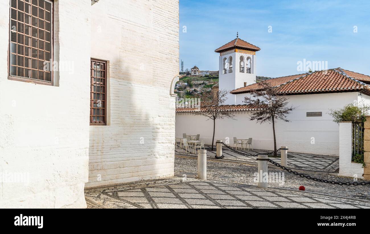 Granada, Spain, February 14, 2024. View of the Great Mosque of Granada ...
