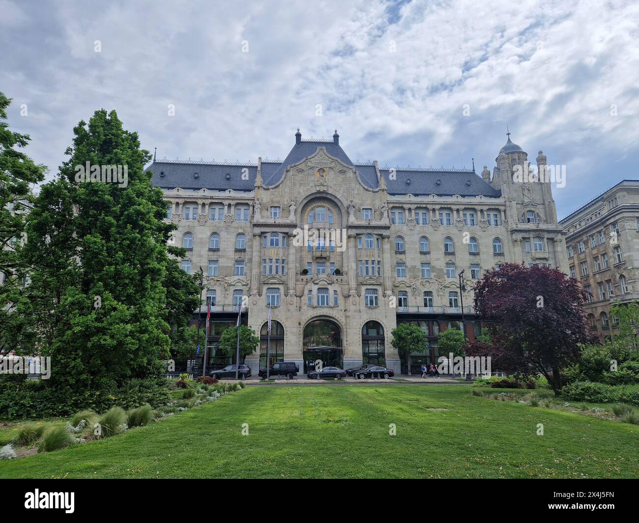 BUDAPEST/HUNGARY - 2023-05-06: Gresham Palace, a magnificent example of ...