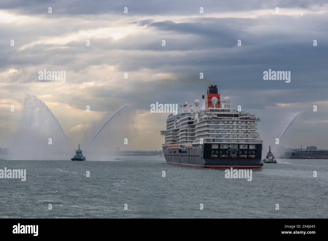 Cunard’s latest cruise ship - Queen Anne - arrives in the port of ...